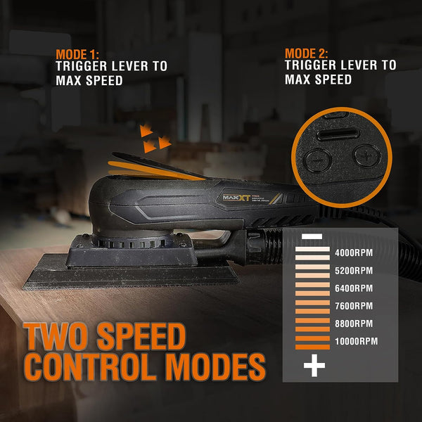MAXXT 350W Brushless Orbital Square Sander Lijadora Orbital Electrica ...